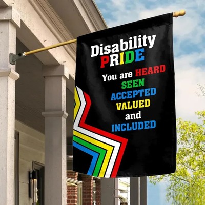 Disability Pride Month Flag, Disability Right Support Double-sided Flag ...