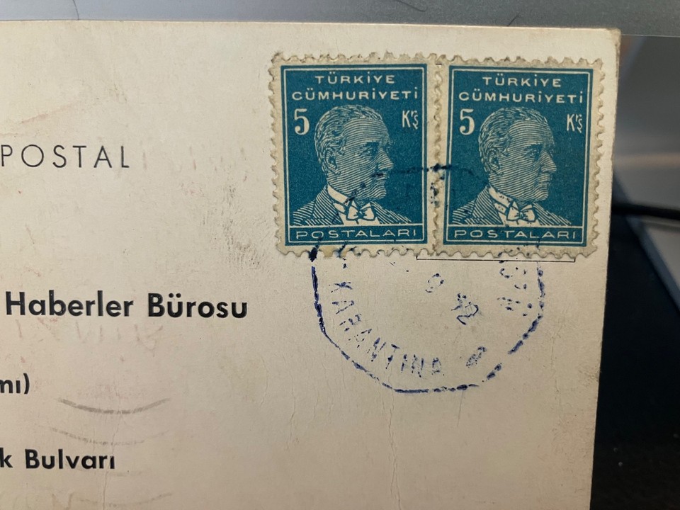 Turkey post card addressed to radio section of American news bureau | eBay