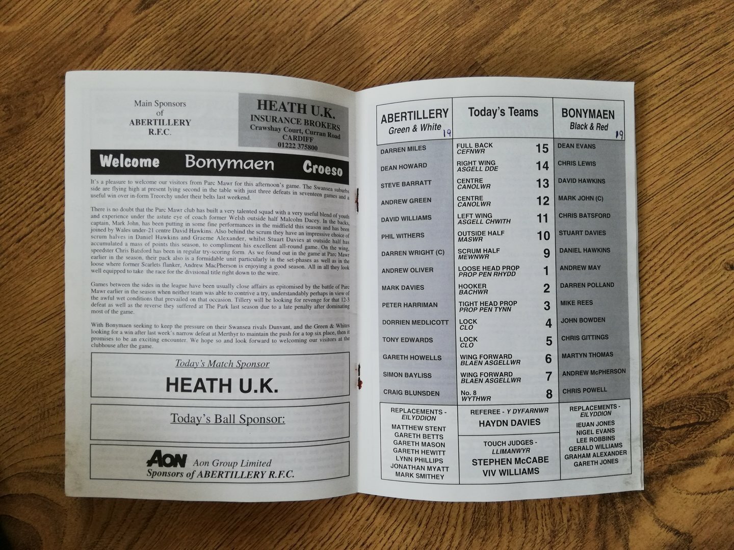 Abertillery Rugby Programmes 1959 - 2008 | eBay