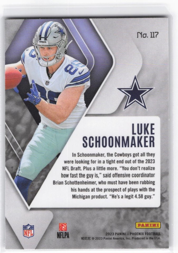 2023 Panini Phoenix Luke Schoonmaker #117 RC Rookie | eBay