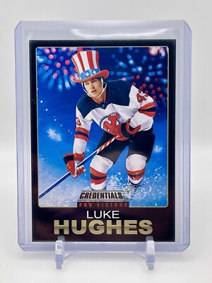 🔥 2023-24 Upper Deck Credentials LUKE HUGHES Rookie Pro Vision #6 SSP ...