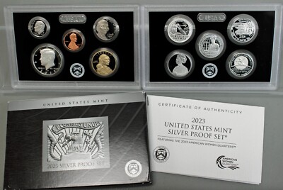 2023 S US Mint ANNUAL 10 Coin SILVER Proof Set with Box and COA | eBay