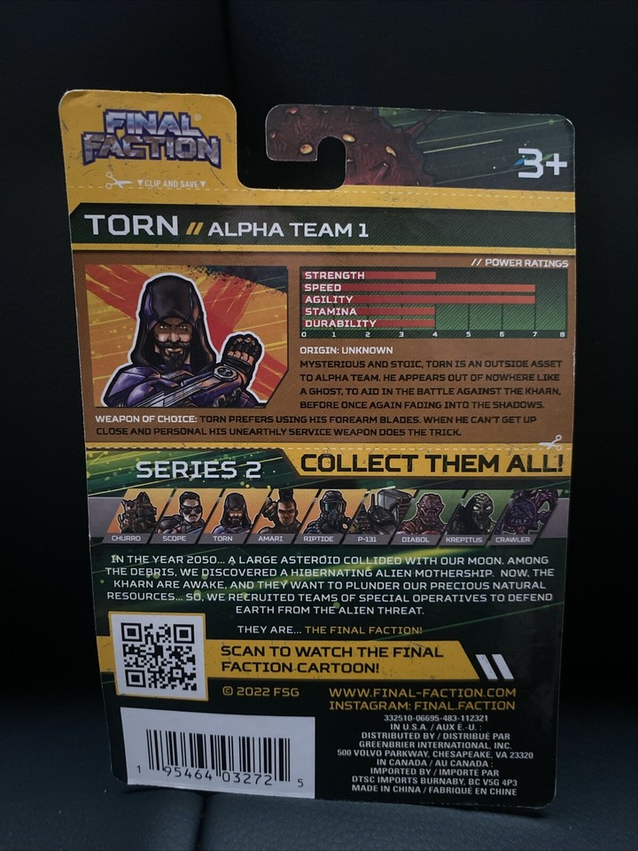 Final Faction Alpha Team 1 Covert Ops Torn 3-3/4" Action Figure NIP | eBay