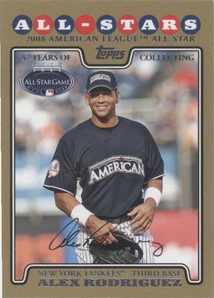 2008 Topps Updates & Highlights - All-Stars Gold #UH65 Alex Rodriguez ...