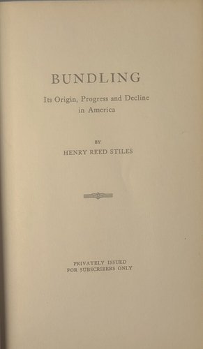1870's Book STILES HISTORY OF BUNDLING - 91623 | eBay
