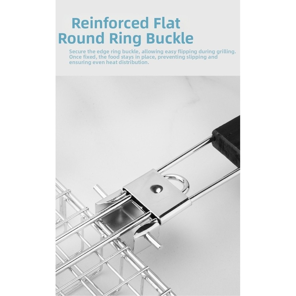 BBQ Grill Clamp Rust Resistant Stainless Steel Wire Carbon Steel Frame ...