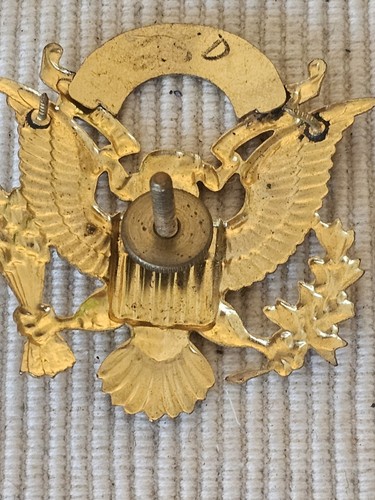 WWII US Army TMI Officer OCS ROTC Military Academy Cap Hat Badge L@@K ...