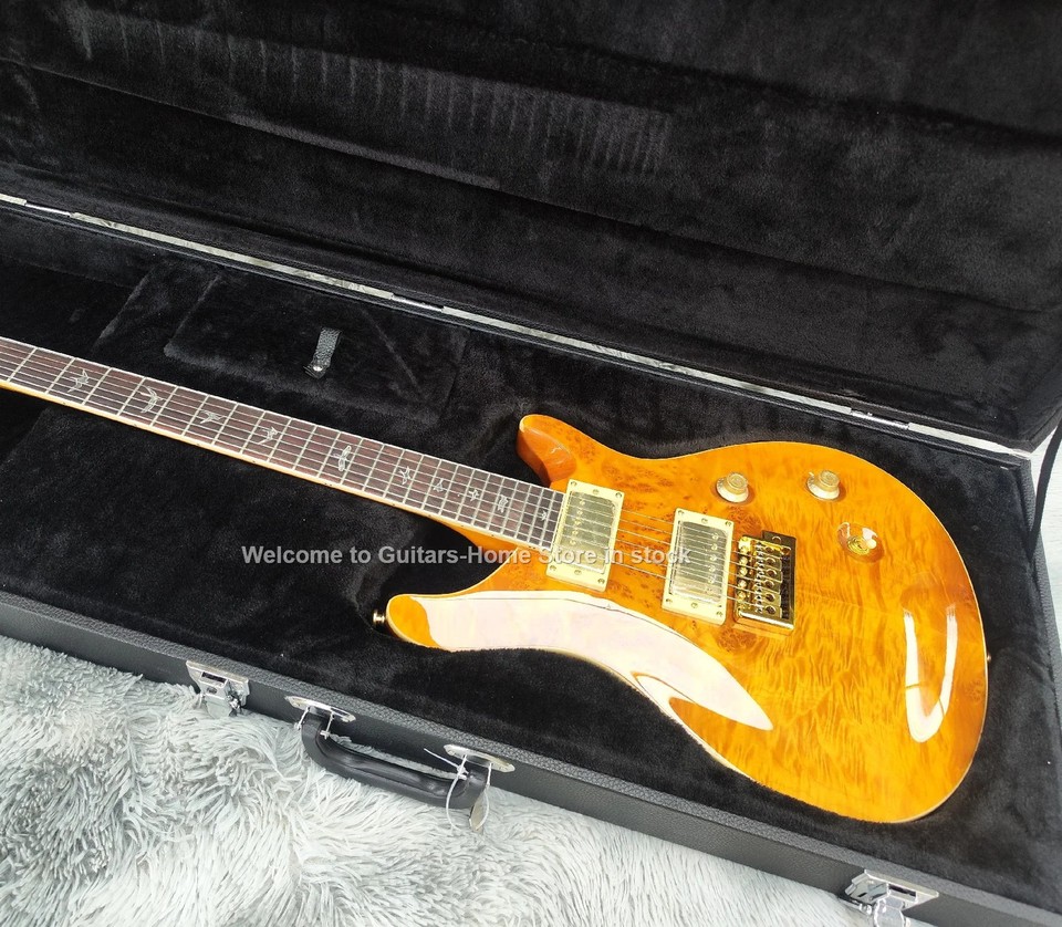 Hot - Solid-Body Electric Guitar: Figured Wood Grain, Amber Finish | eBay