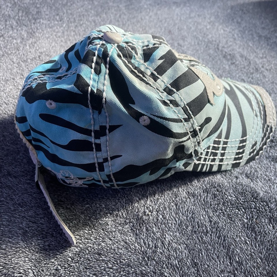 TRUE RELIGION turquoise zebra print cap ONE SIZE | eBay UK