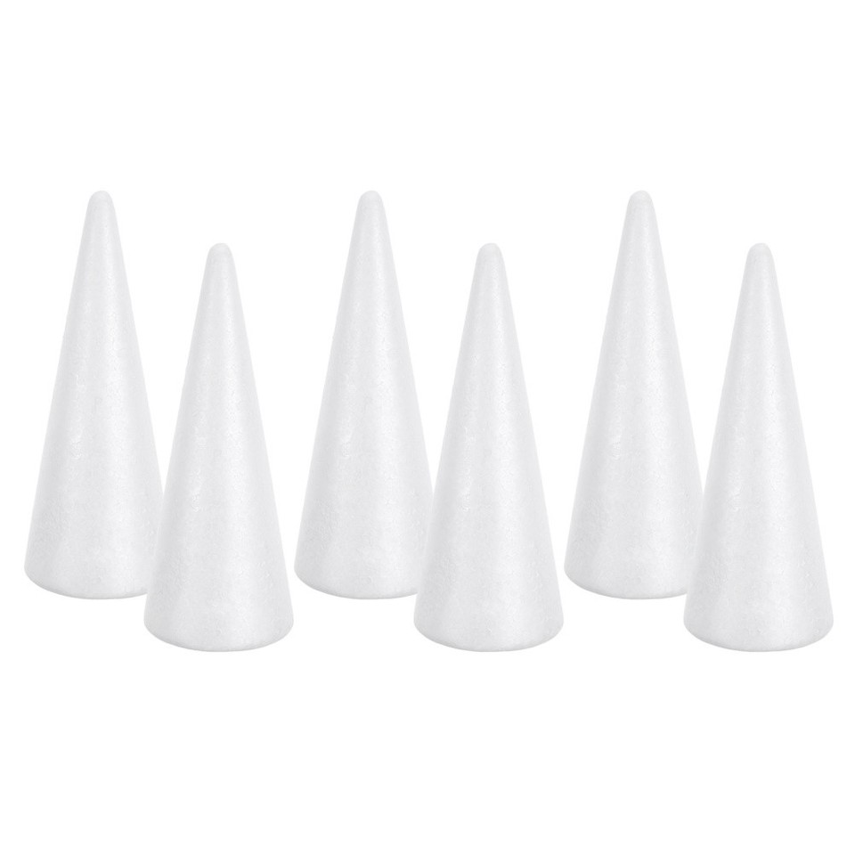 6 Pcs Foam Cones Polystyrene White Cone Floral Foam For Crafts | eBay ...