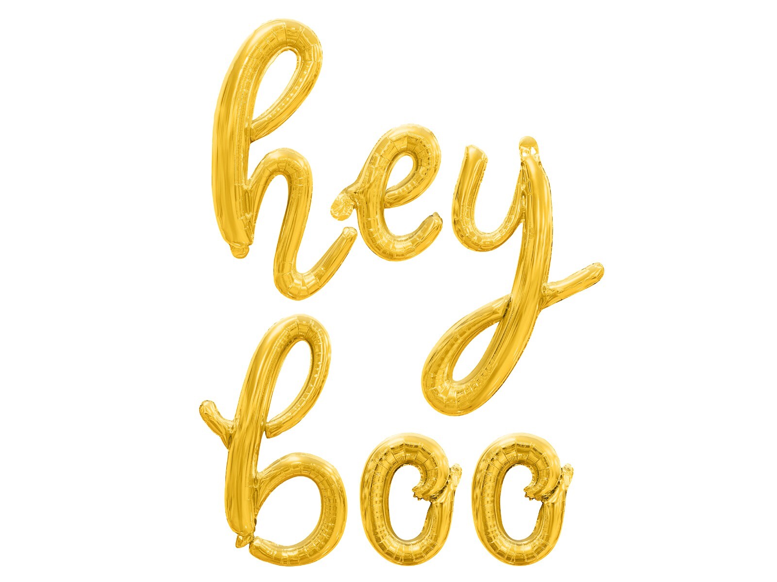 HEY BOO Cursive Letter Balloon Banner - DIY Halloween Party Supply ...