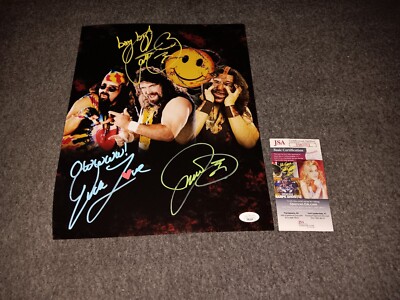Mick Foley Signed 11x14 Jsa Three Faces Of Foley Mankind Dude Love ...
