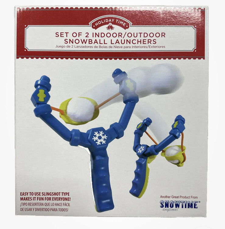 Kids Set of 2 Snowball Launchers Indoor/outdoor Fun Plus 4 Soft ...