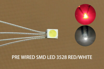 Pre-soldered litz wired Bi-color RED/WHITE SMD LED 3528 Light | eBay ...