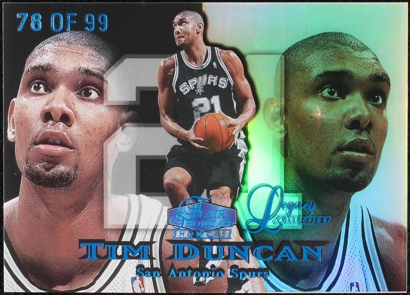 1998-99 Flair Showcase - Tim Duncan #3L Legacy Collection Row 1 /99 for ...