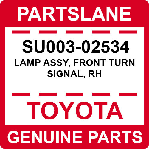 SU003-02534 Toyota OEM Genuine LAMP ASSY, FRONT TURN SIGNAL, RH | eBay