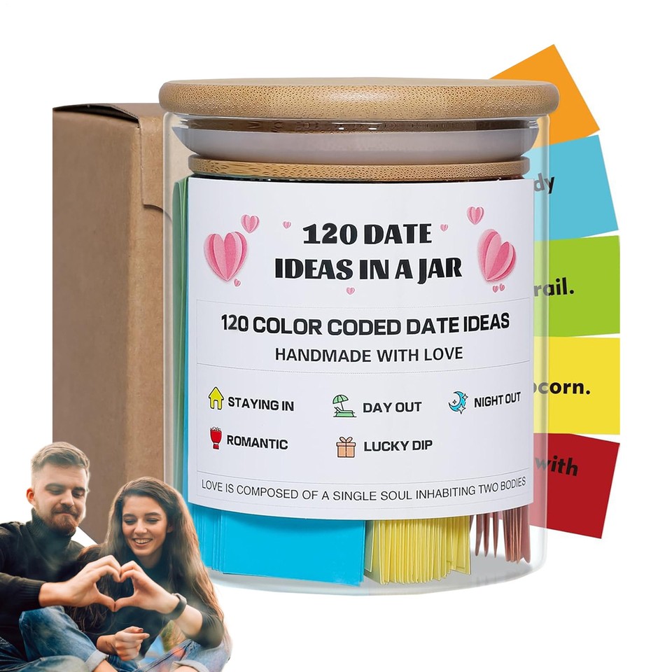 100 Date Ideas In A Jar Color Coded Date Night Ideas For Bride And ...