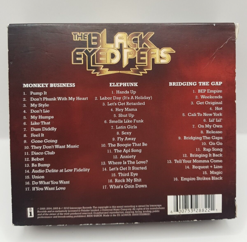 Black Eyed Peas Monkey Business Elephunk Bridging The Gap 3 x CD Box ...