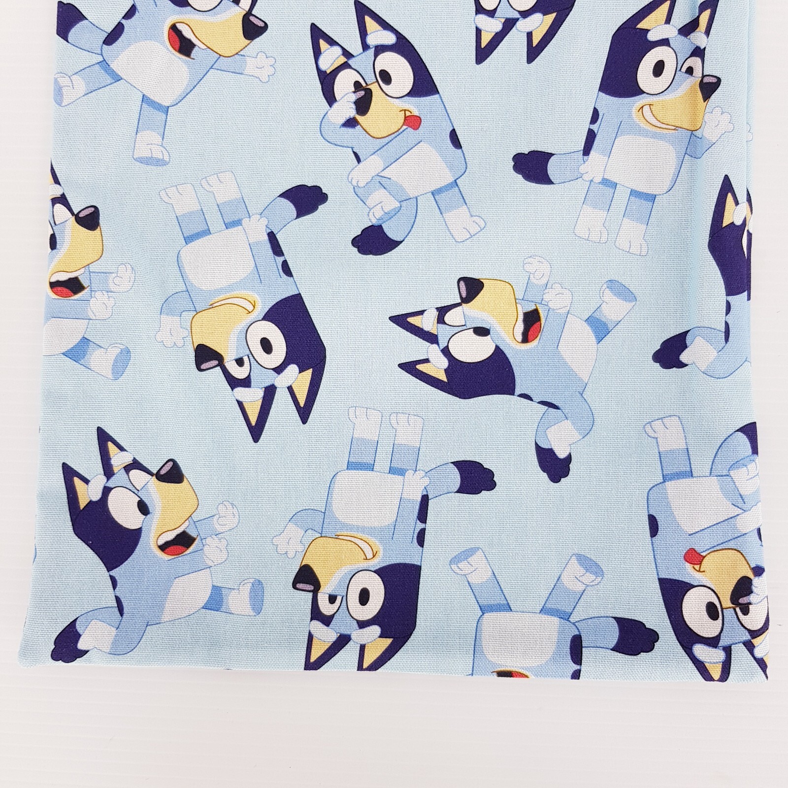 Bluey Pattern Blue Kids Library Bag Handmade Tote Bag Satchel Library ...