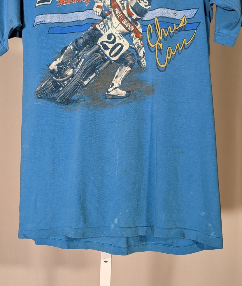 Harley Davidson 80s Chris Carr Motorcycle Racing T-Sh… - Gem