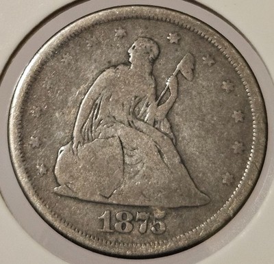 1875 S Twenty Cent Piece 20C Rare Type 90% Silver US Coin - FREE ...