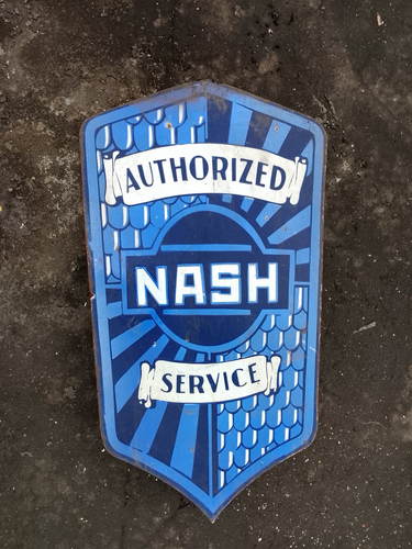 PORCELAIN NASH ENAMEL SIGN 36X18 INCHES DOUBLE SIDED | eBay