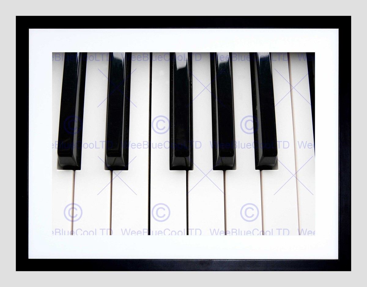 Piano Keys Print Canvas Wall Art Realistic 88 Piano Keys, Vector