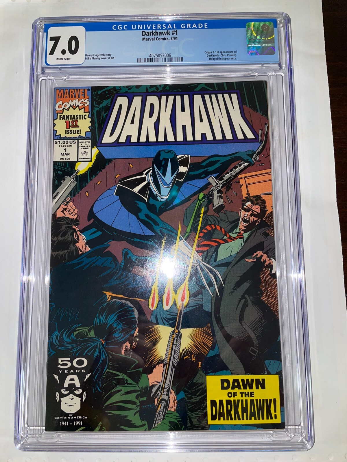 Darkhawk 1 7.0 CGC Graded Orgin and 1st Appearance of Darkhawk - Marvel ...