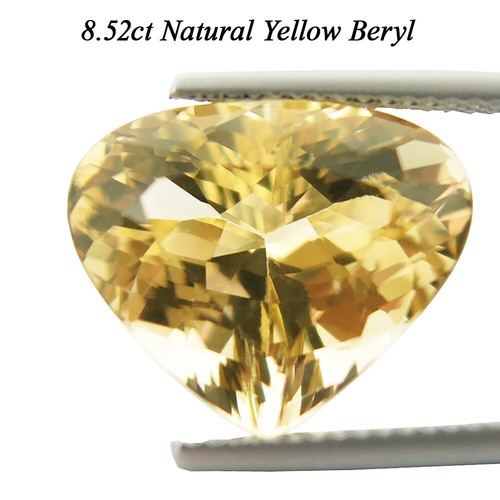 Splendid Natural Beryl 8.52ct Golden Yellow Heart Pear Shape Mined at ...