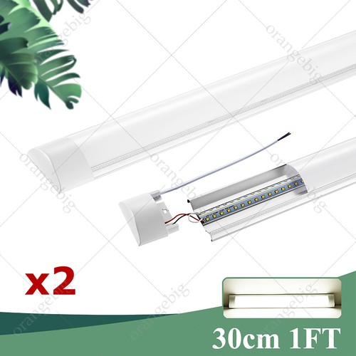 2x 1FT LED Batten Tube Linear Light Ceiling Light Surface Bright ...