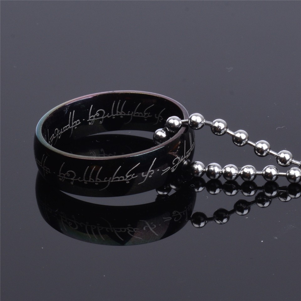 Lord of the Rings The One Ring Lotr Stainless Steel Aragorn Ring&Chain ...