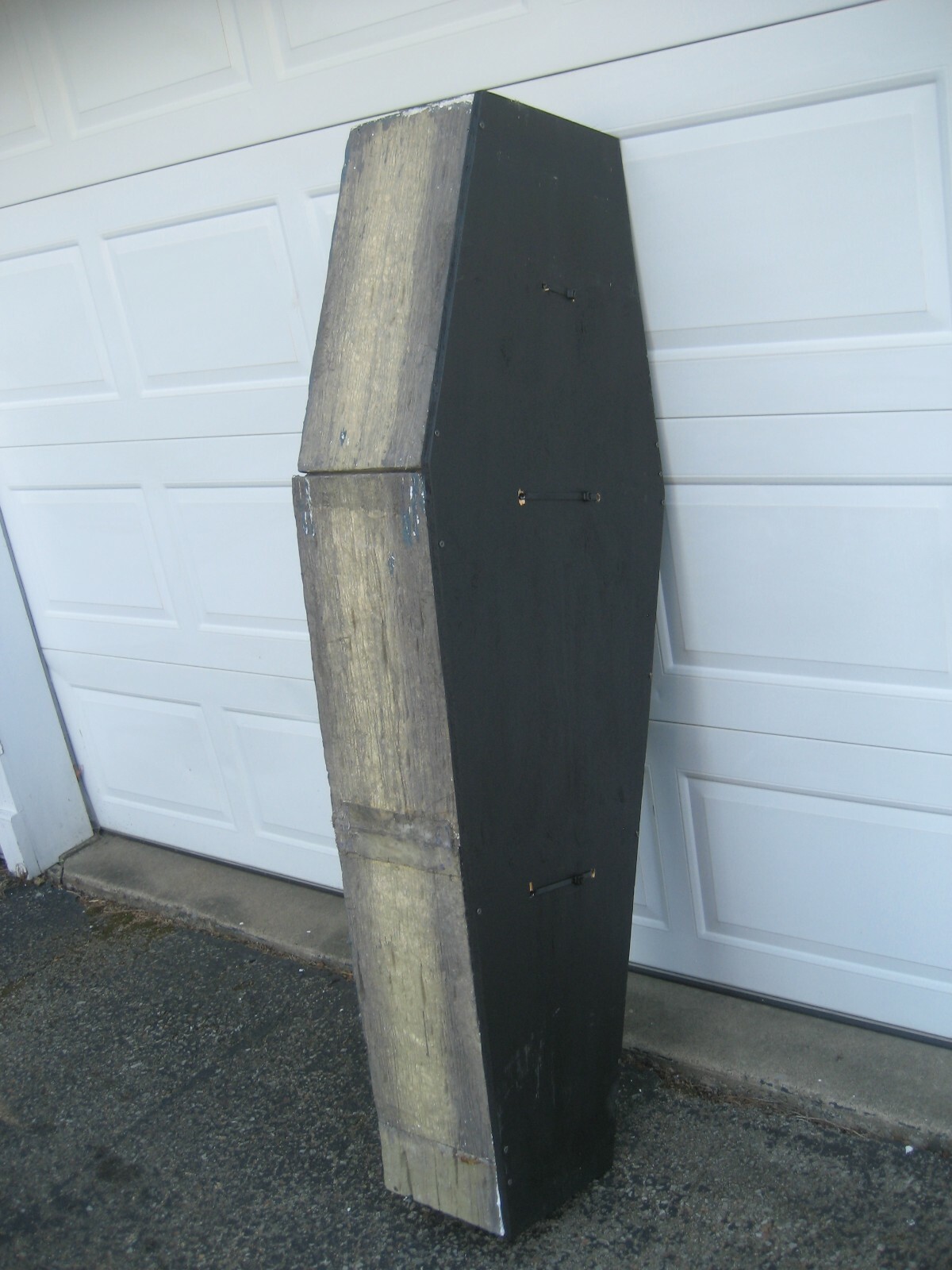 Halloween Life Size Coffin Casket Prop + Mummy ! 63" Tall ! 5/8 ...