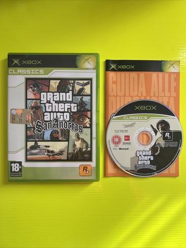GRAND THEFT AUTO SAN ANDREAS XBOX MICROSOFT CLASSICS ROCKSTAR USATO ...