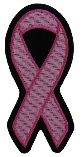 Medium Pink Ribbon Patch For Breast Cancer Awareness - 2x4.5 inch ...