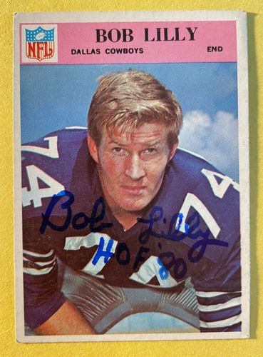 SIGNED BOB LILLY 1966 PHILADELPHIA FOOTBALL CARD AUTOGRAPH - COWBOYS ...