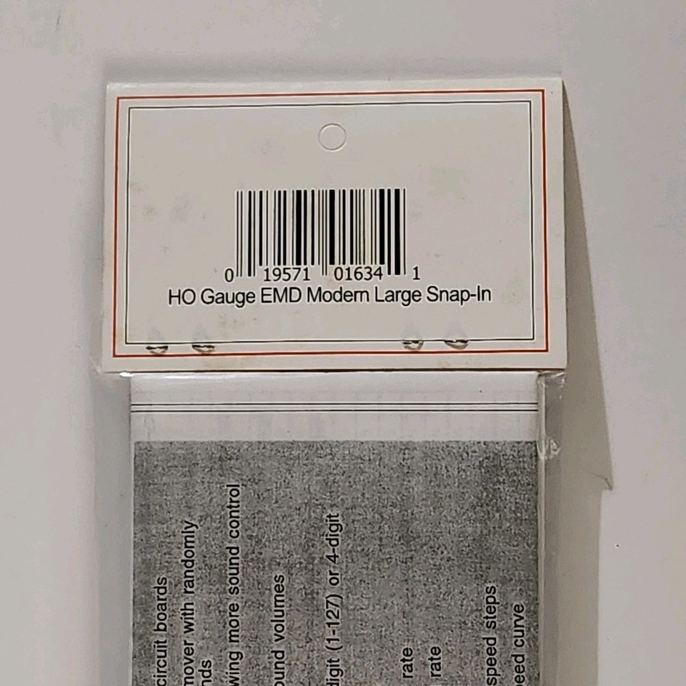 HO Scale MRC EMD Large Snap-In Sound Decoder 0001634 New In Unopened ...