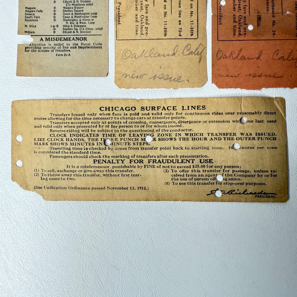 1930s Train Ticket Lot of 16 Cincinnati Minneapolis Buffalo Oakland ...