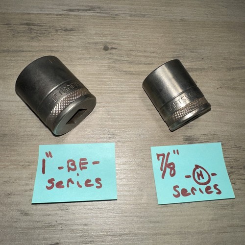 2 Craftsman Sockets 1/2" Drive 12 Point Circle H & Underline C -BE ...