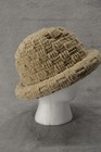 Bowler Hat Womens Medium 57cm Woven Knit Tan Retro 20s Stretch Boho ...
