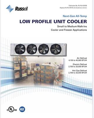 New HTPG/Russell EVAPORATOR, Electric Defost, 208/1/60, M# RL6E090DDAAL ...