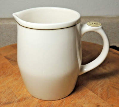 2008 Starbucks Coffee White Frothing Barista Ceramic Creamer Pitcher 16 ...