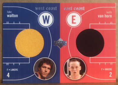 Luke Walton & Keith Van Horn 2003-04 Upper Deck West/East Dual Patch # ...