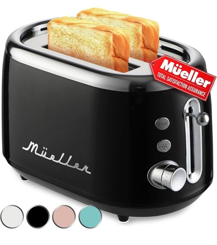 MUELLER Retro Toaster 2 Slice and 3 Functions - Black | eBay