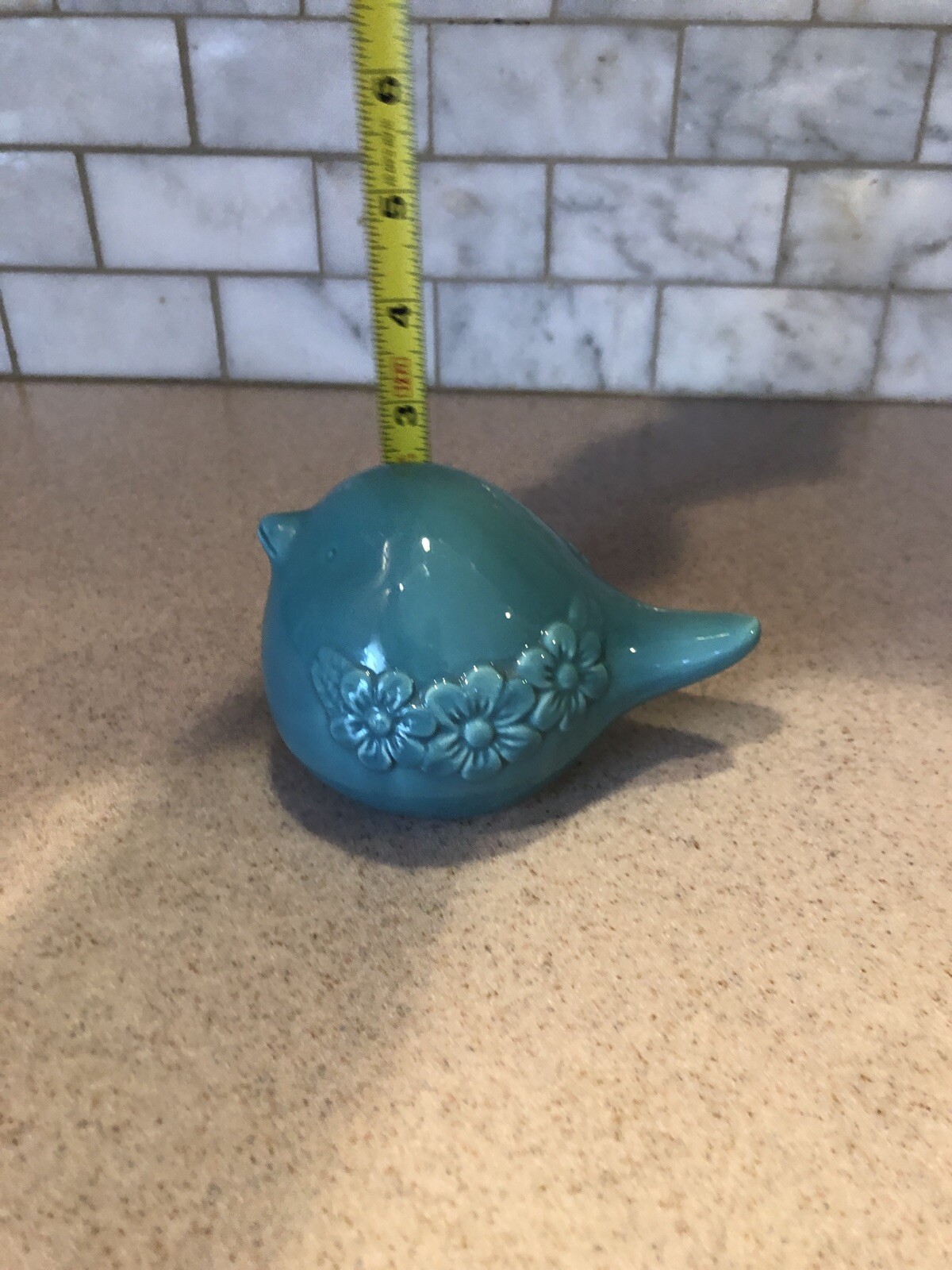 Blue Chubby Ceramic Bird Figurine | eBay
