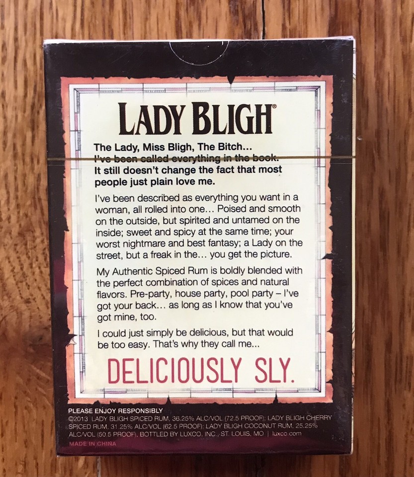 Lady Bligh Spiced Rum Playing Cards-promotional Full Deck With Jokers ...