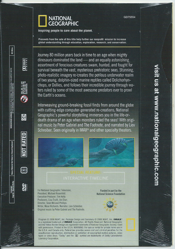 ️ National Geographic- Sea Monsters: A Prehistoric Adventure (DVD, 2008 ...