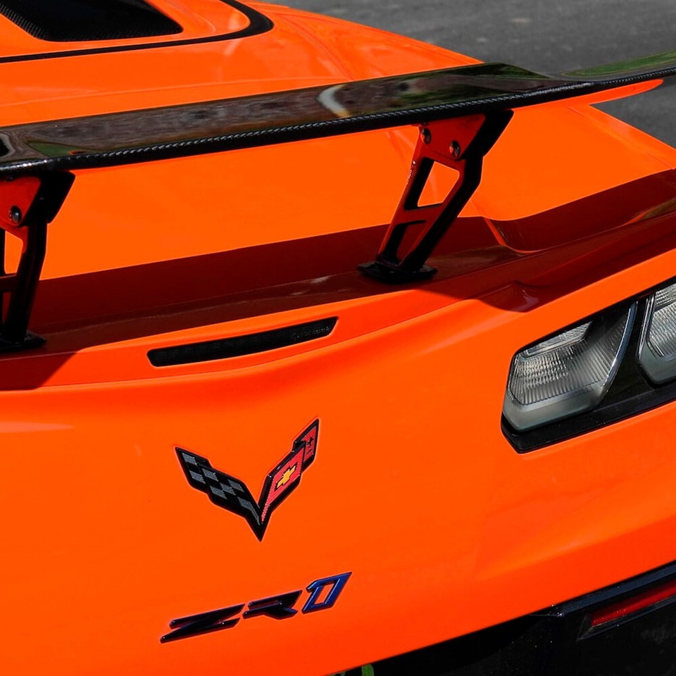 Chevy Corvette ZR1 Hood Rear Bumper Nameplate Logo Sport Emblem Black ...