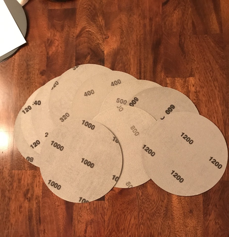 (50) 7 inch Disc Asst 80-1200 Grit Wet Dry Sand Paper Hook & Loop ...