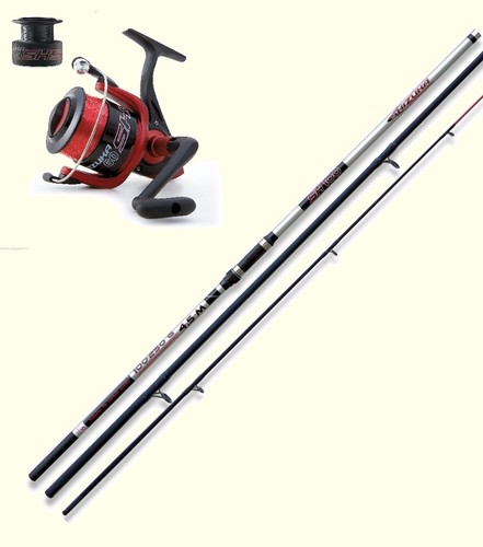 Fission 14ft Sea Fishing Beach Beach Casting Rod And Reel with Line | eBay