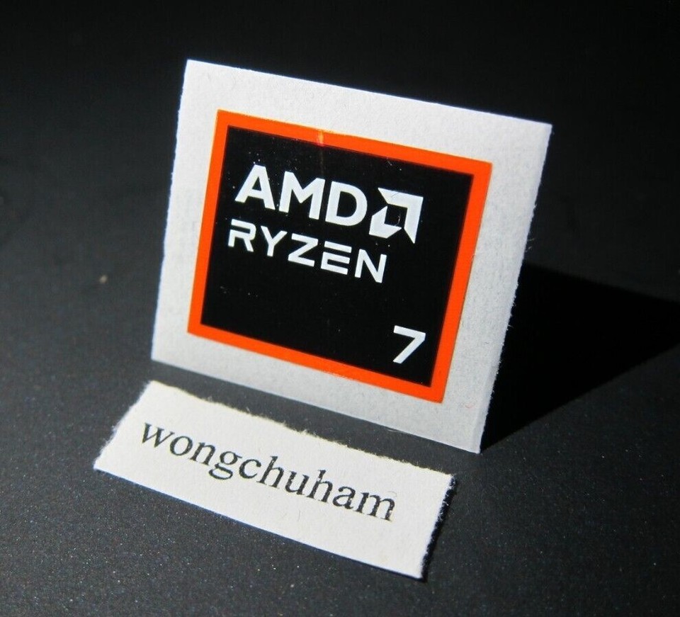 AMD RYZEN 7 sticker 17mm x 20mm #202404082107 | eBay